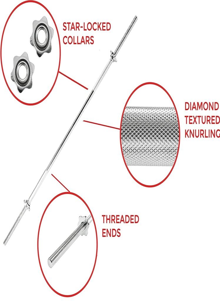 Standard Threaded Bar 180 cm | Inda Gym and Fitness