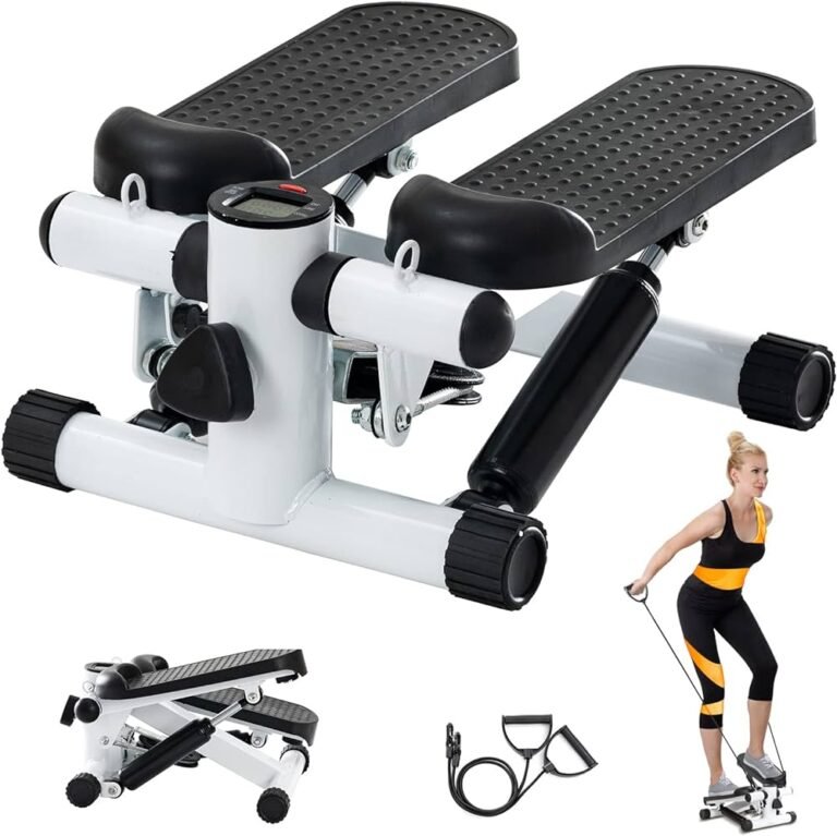 Mini Stepper Exercise Machine with resistance bands and calorie counter ...